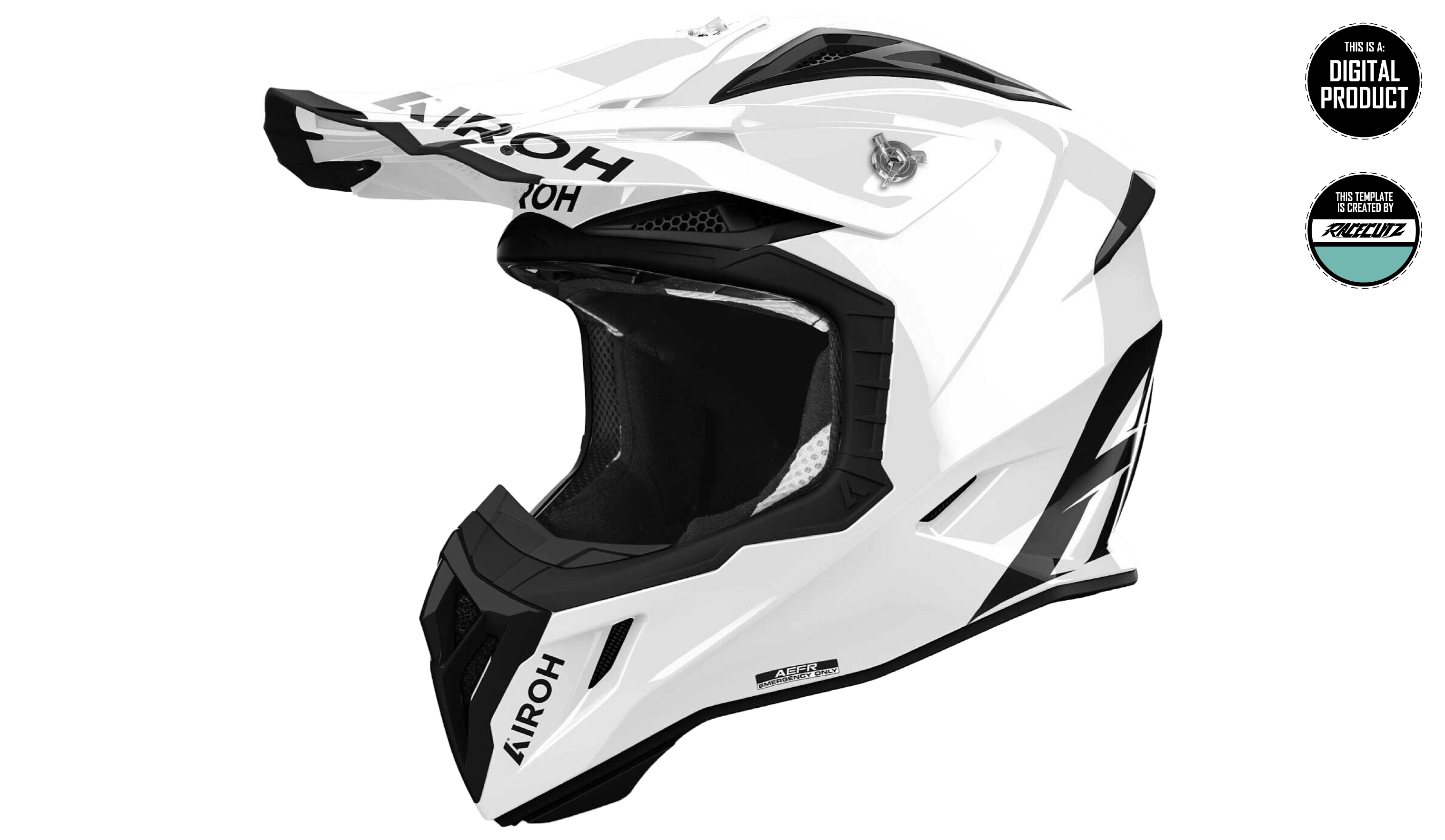 AIROH AVIATOR ACE 2 - SIZE XSMALL & SMALL & MEDIUM TEMPLATE – RaceCutz